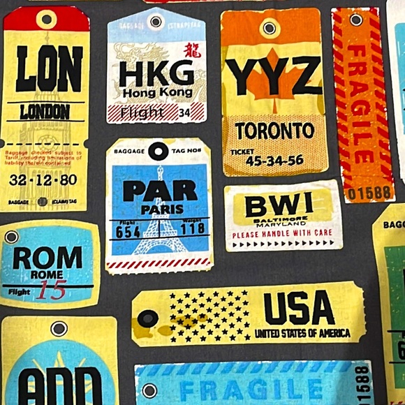 Other | New Travel Luggage Tag Design Fabric 10 Cotton | Poshmark